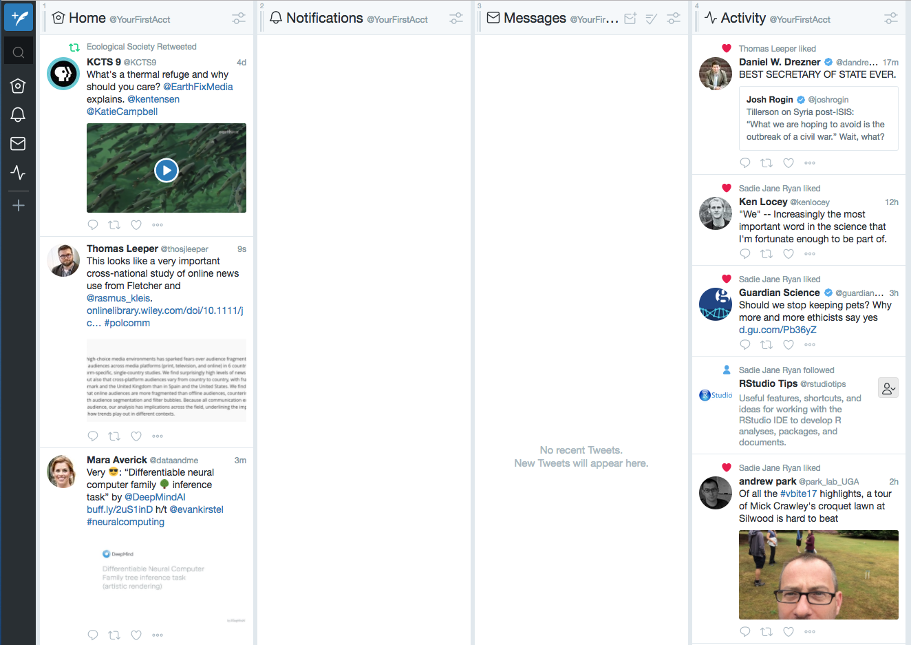 Twitter Class: Part 6 (Tweetdeck) – #SciFund Challenge